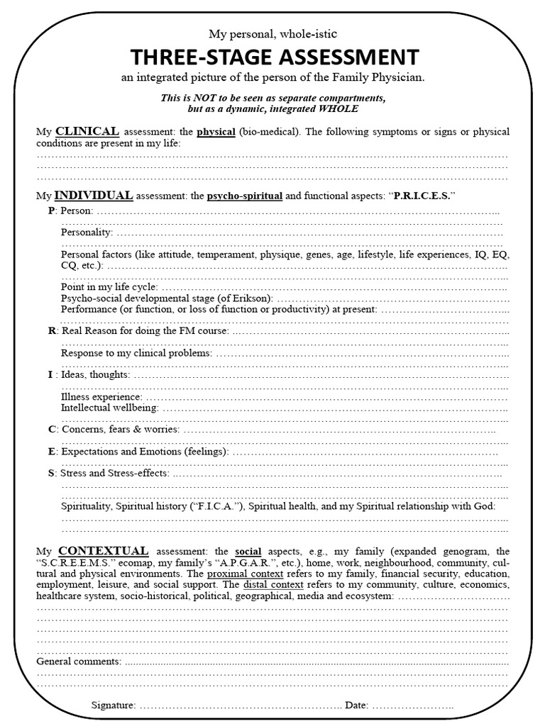 3SA of The Person of The Family Physician | PDF | Psychological ...