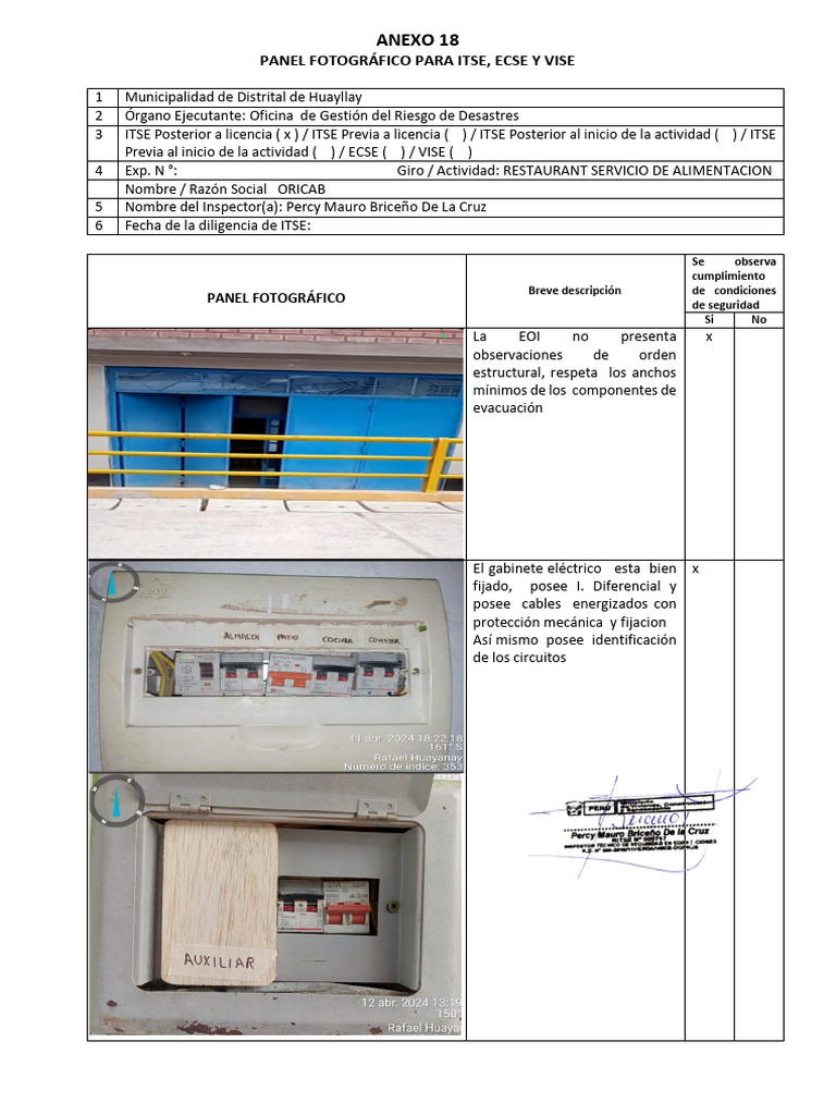 Anexo 18 - Formato para Panel Fotografico | PDF