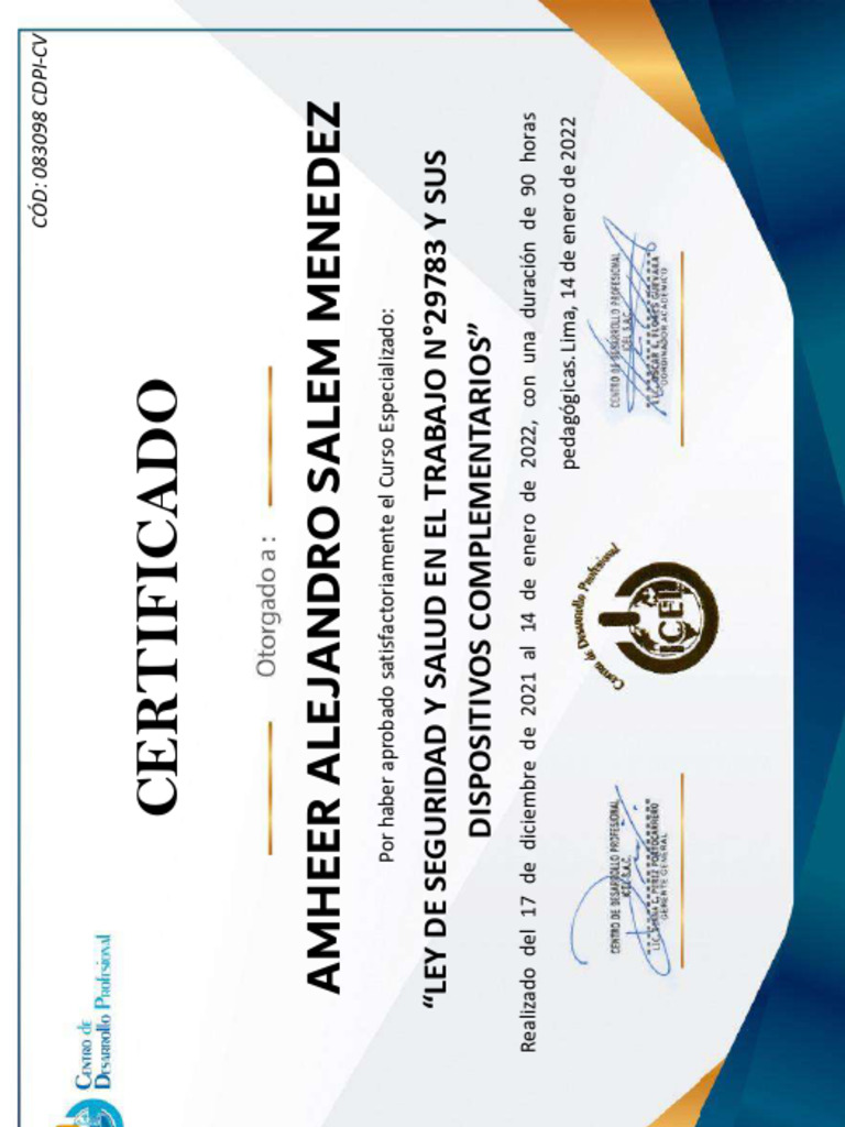 Certificado Ssoma | PDF | Tecnología