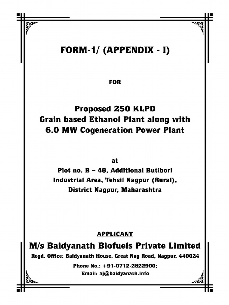 Form 1 | PDF | Waste | Hazardous Waste