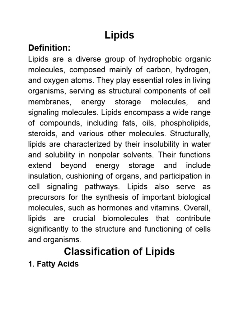 Lipids | PDF | Lipid | Cell Membrane