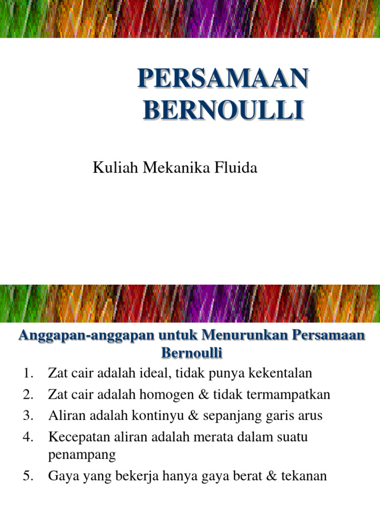 Persamaan Bernoulli | PDF | Sains & Matematika
