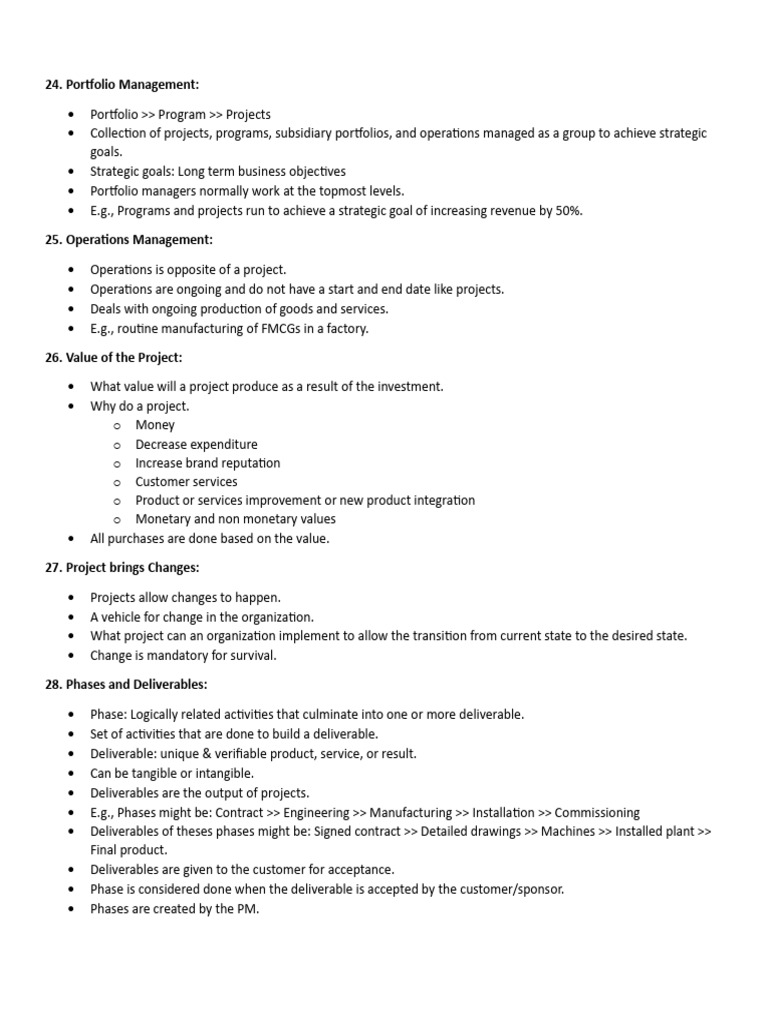 PMP Notes Self Made | PDF | Project Management | Risk