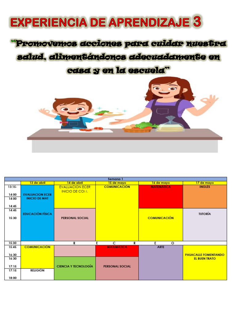 4° - Planificador - Experiencia de Aprendizaje 3 | PDF