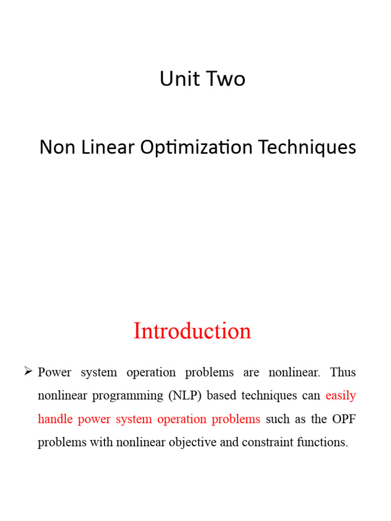 Chapter 2 Power System Operation | PDF | Mathematical Optimization | Nonlinear System