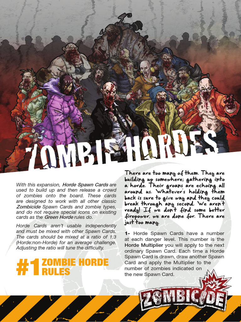 Rules - Zombie Hordes v2.0 | PDF | Gaming | Games Of Mental Skill