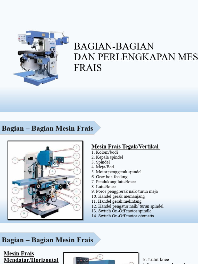 Bagian-Bagian Dan Perlengkapan Mesin Frais | PDF