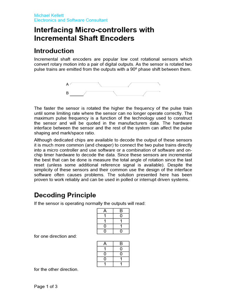 Quadrature Decoding | PDF | Bit | Microcontroller