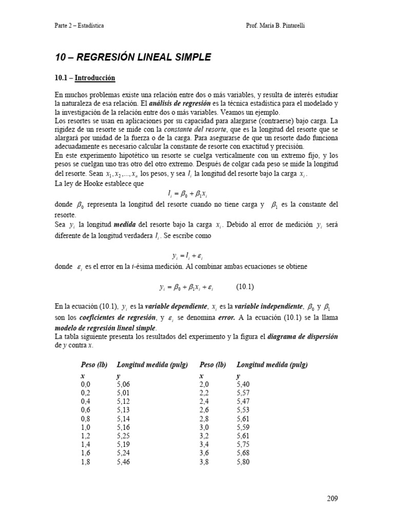 Introducción a la Regresión Lineal | PDF | Regresión lineal | Análisis ...
