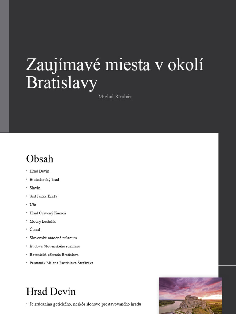 Zaujímavé Miesta V Okolí Bratislavy-1 | PDF