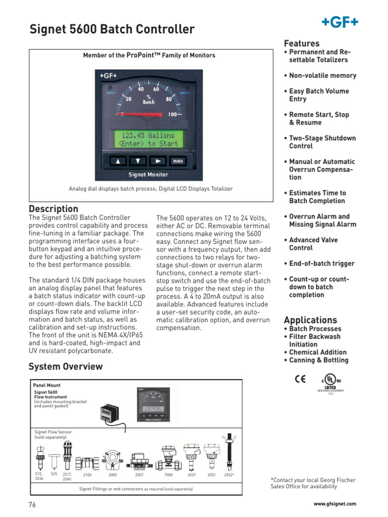 5600 Batch Controller Brochure | PDF | Electrical Engineering ...