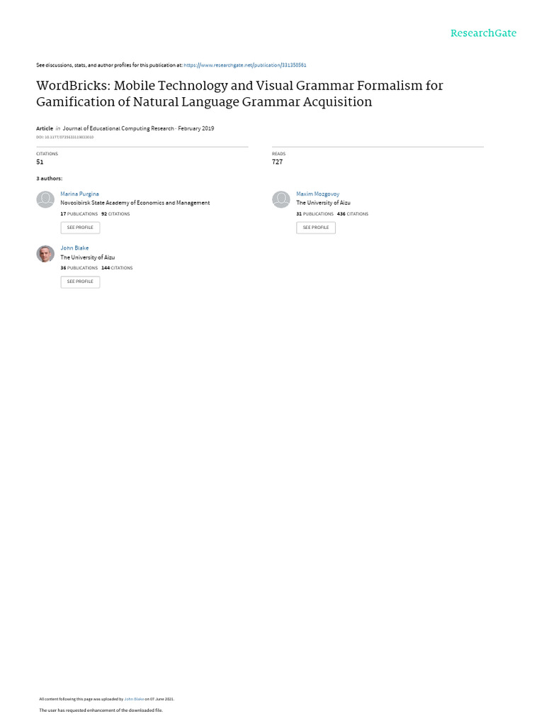 pmb19 | PDF | Syntax | Language Acquisition