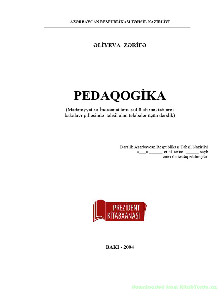 (Kitabyurdu - Org) Pedaqogika | PDF