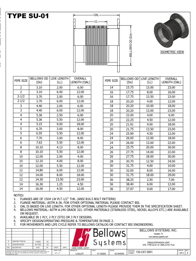 Bellows System Expansion Joint Info | PDF | Industrial Processes ...