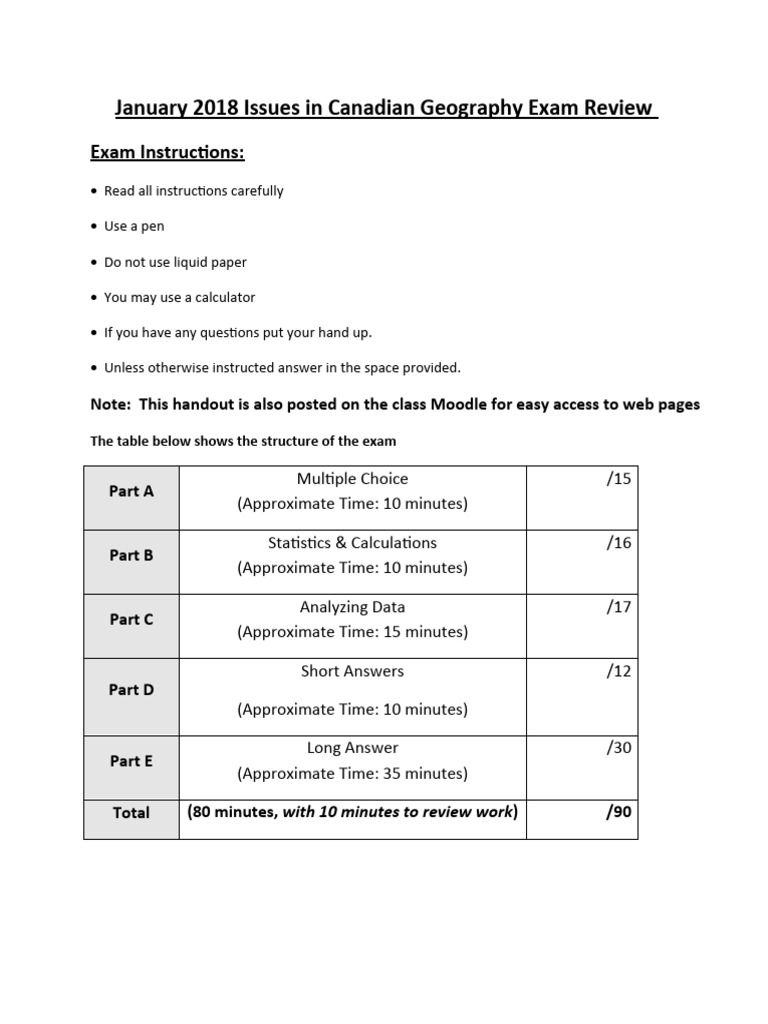 Canadian Geography Exam Review Guide | PDF | Sustainability ...