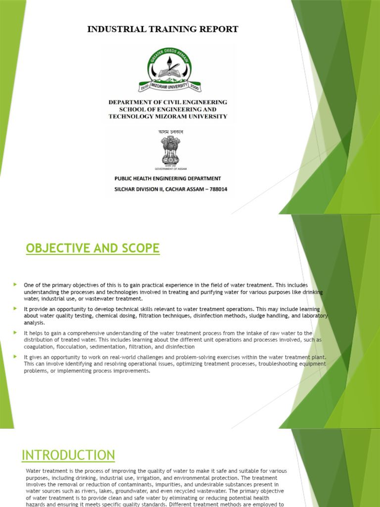 Internship Pdf Water Treatment Water Purification