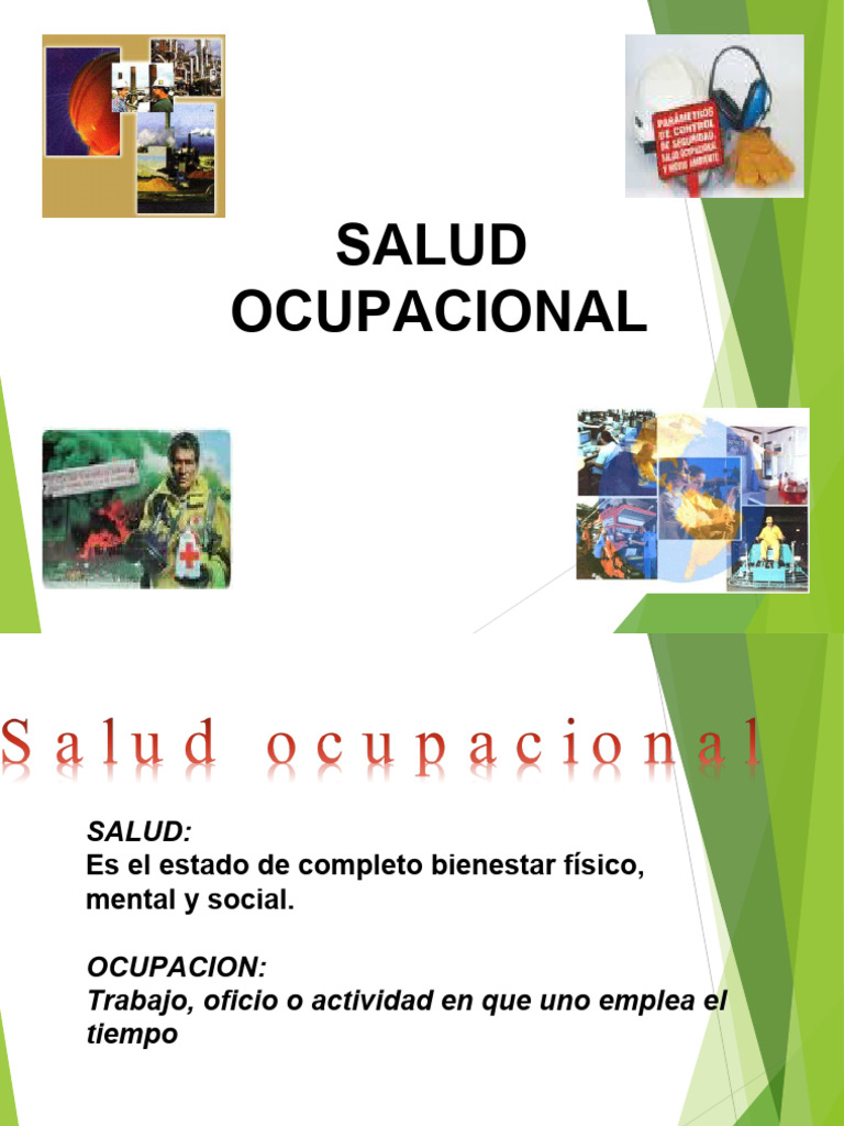 Ppt Salud Ocupacional | PDF | Seguridad y salud ocupacional