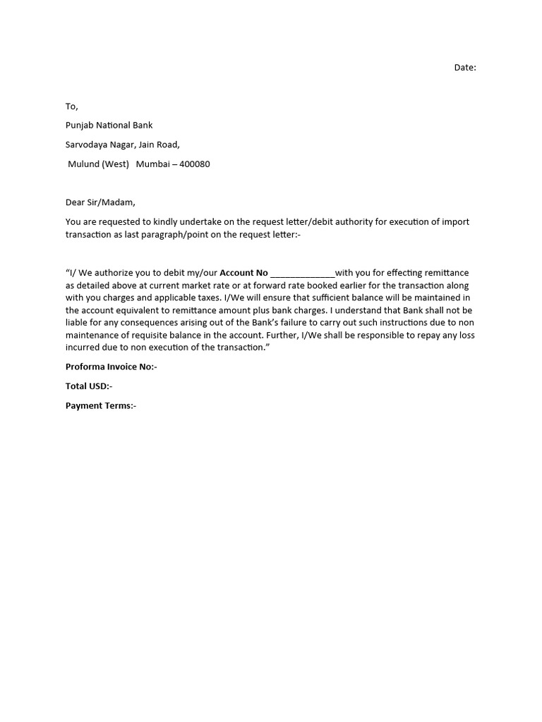 You Are Requested To Kindly Undertake On The Request Letter | PDF