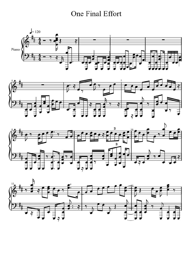 Partitura One Final Effort HALO 3 | PDF