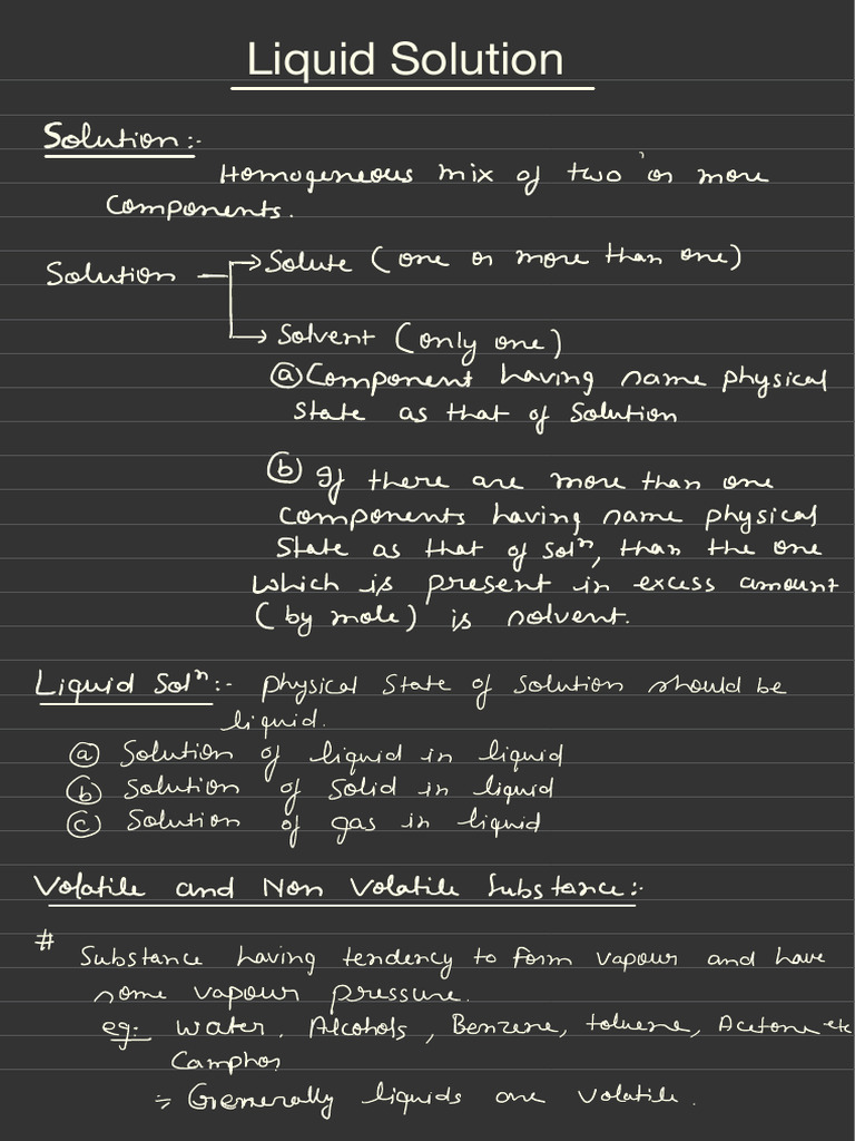 Liquid Solutions and Colligative Properties | PDF | Applied And ...