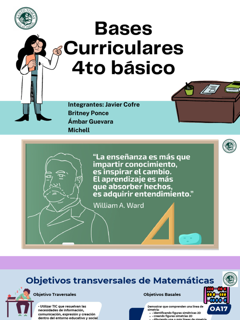 Bases Curriculares 4to Básico: Integrantes: Javier Cofre Britney Ponce ...
