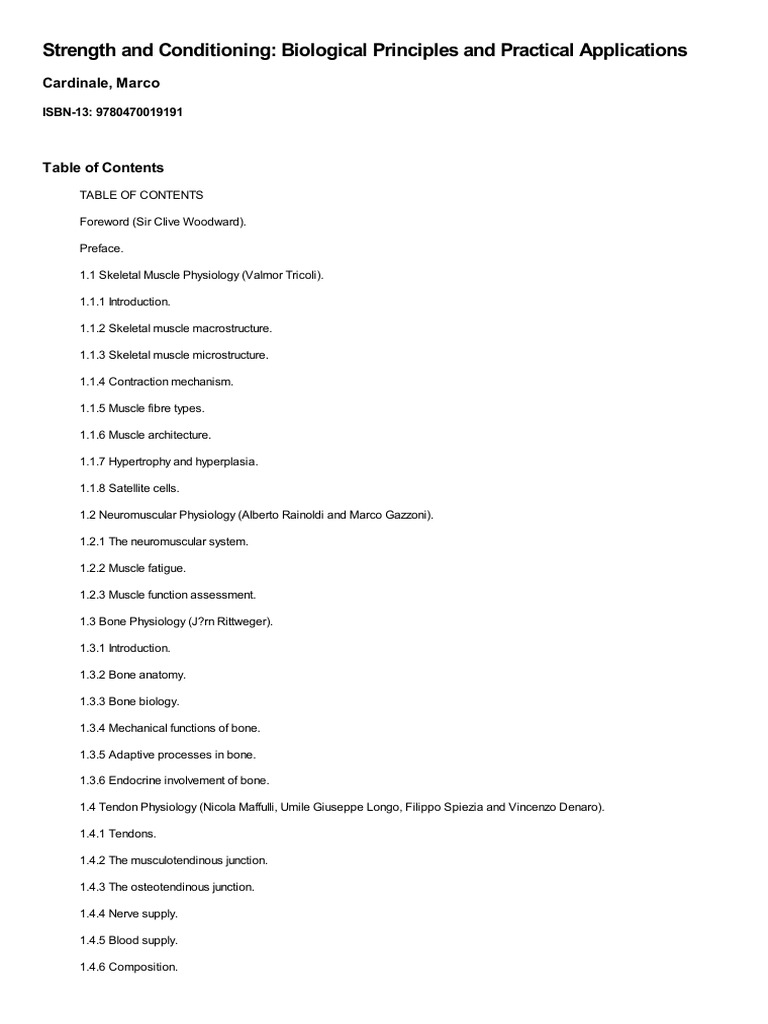Strength and Conditioning Insights | PDF | Strength Training | Skeletal ...