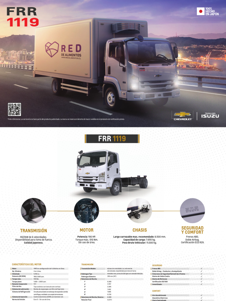Chevrolet FRR 1119 | Descargar gratis PDF | Eje | Camión