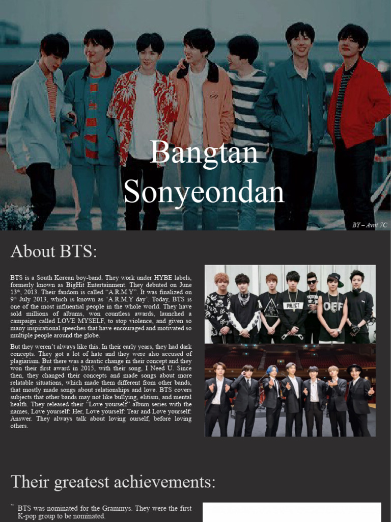 English Project - BTS | PDF | Popular Music | Entertainment