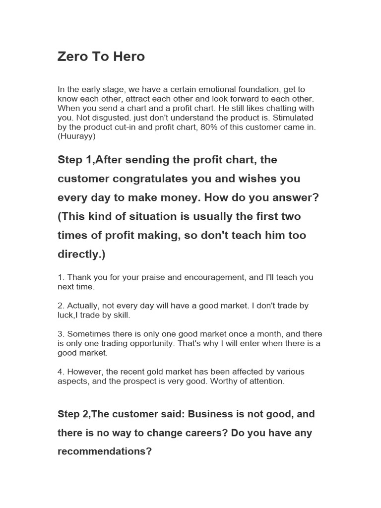 Zero To Hero | Download Free PDF | Foreign Exchange Market | Stocks