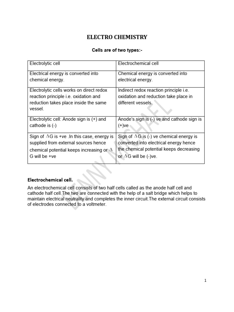 Electrochemistry Pdf Electrochemistry Redox