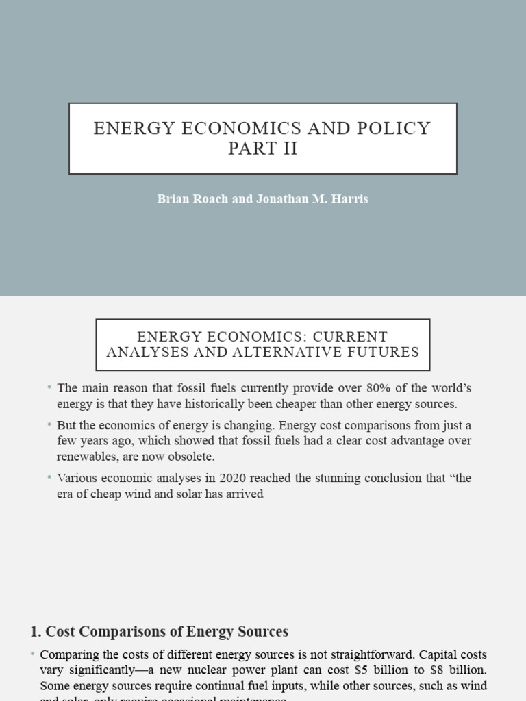 Energy Economics and Policy - II | PDF | Renewable Energy | Energy ...