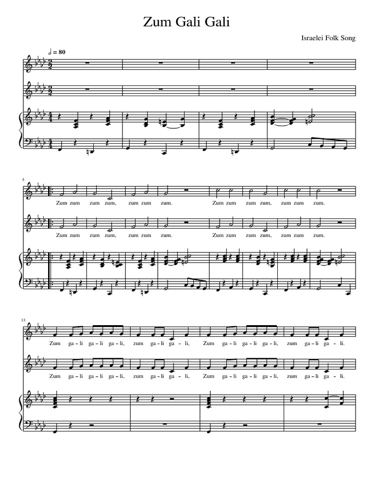 Zum - Gali - Gali Brugge 2023 FULL SCORE | PDF