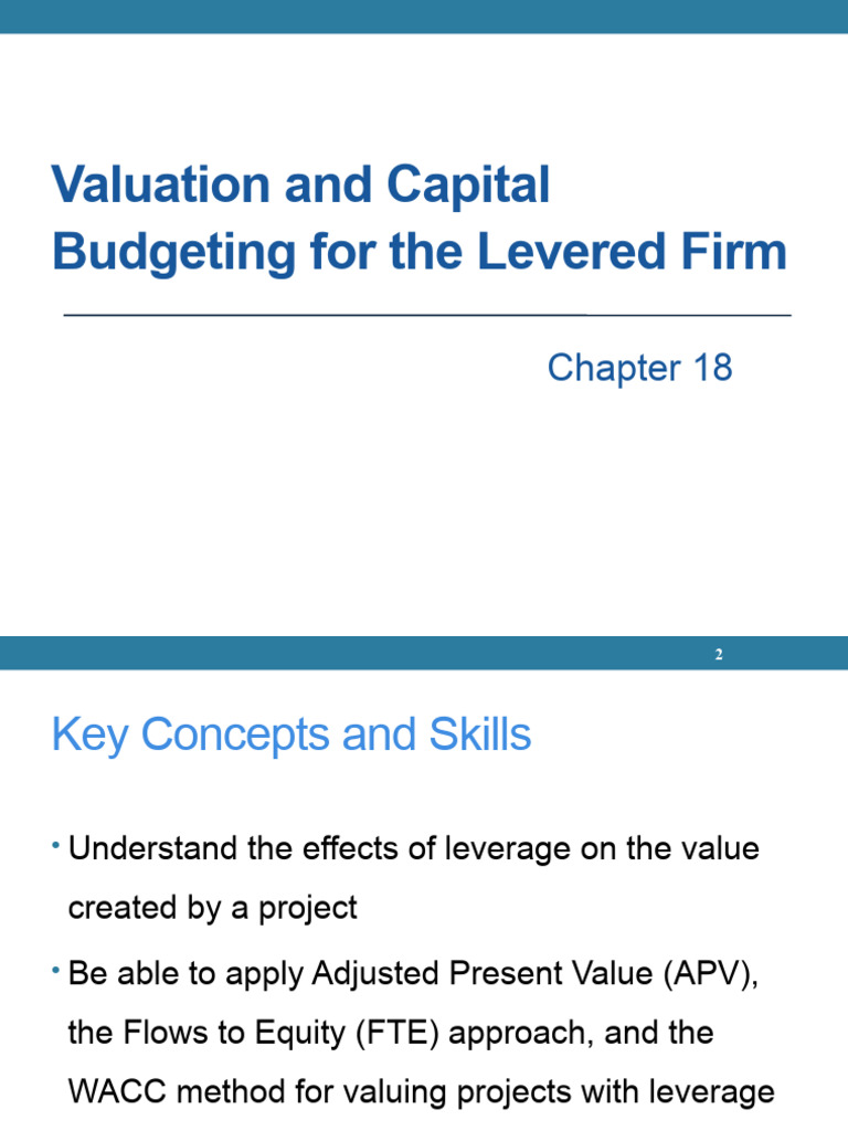 CF Chapter 18 | PDF | Net Present Value | Discounted Cash Flow