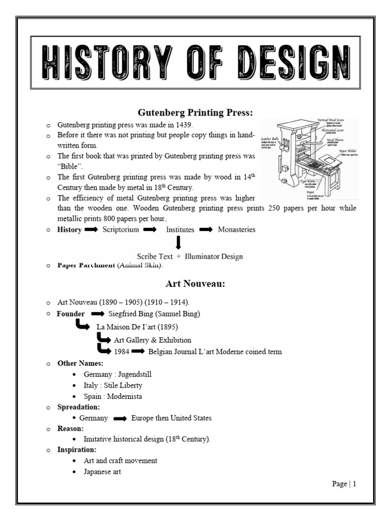 History of Design | PDF | Art Nouveau | Decorative Arts