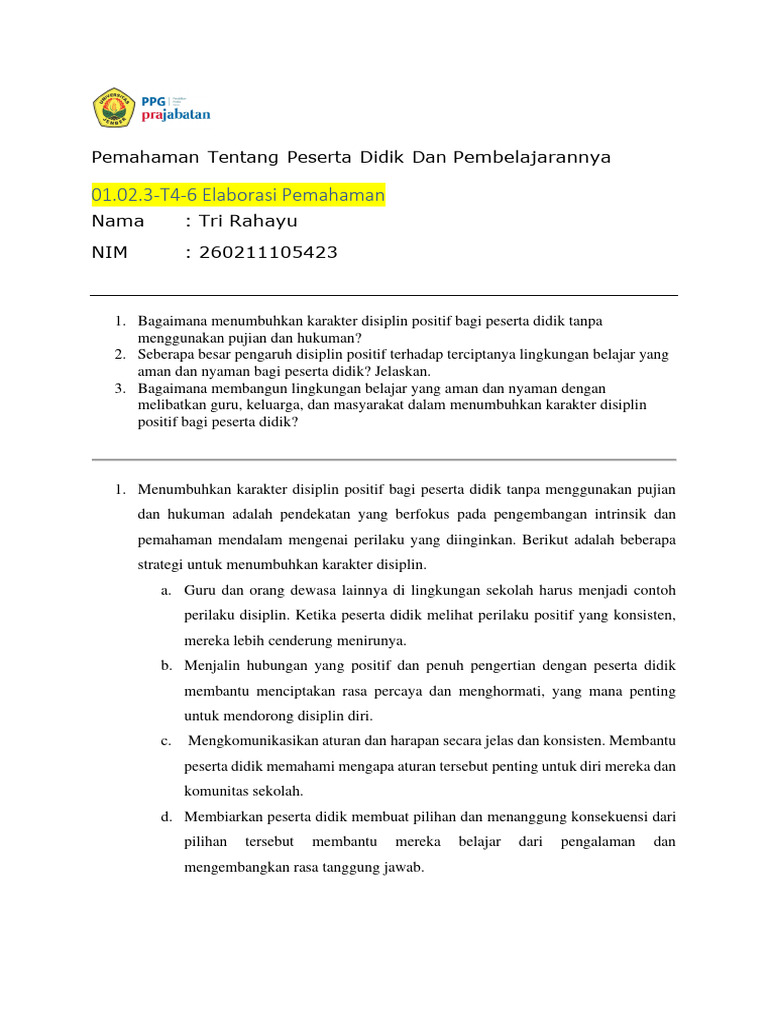 T4. Elaborasi Pemahaman | PDF