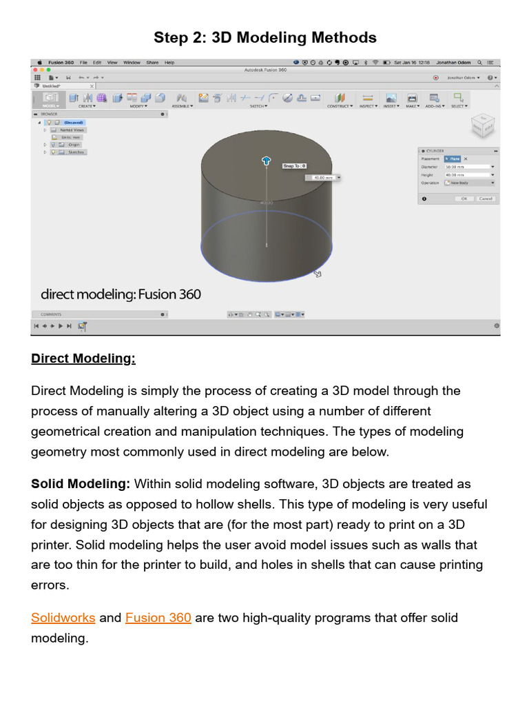 3D Printing Guide - Tipos de Modelagem para Impressao 3D | PDF | 3 D Computer Graphics | 3 D ...