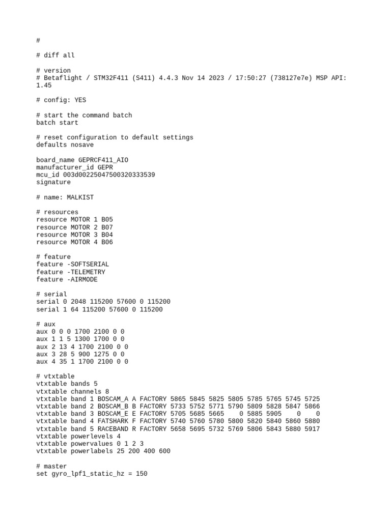 BTFL - Cli - MALKIST - 20240430 - 152207 Pavo20 Set1 Diff | PDF ...