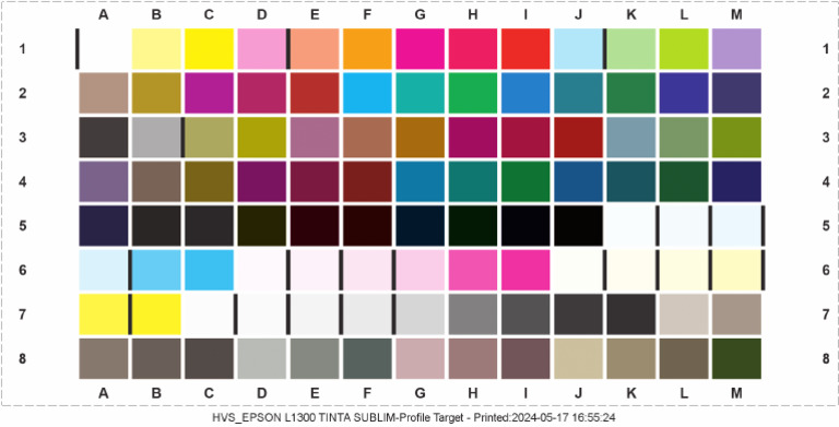 HVS - EPSON L1300 TINTA SUBLIM-Profile Target - 1 - 1 - 1 | PDF