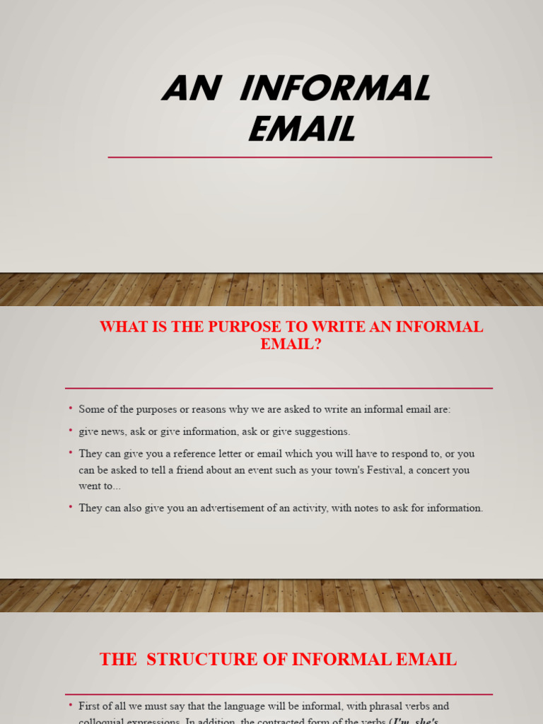 An Informal Email Pdf