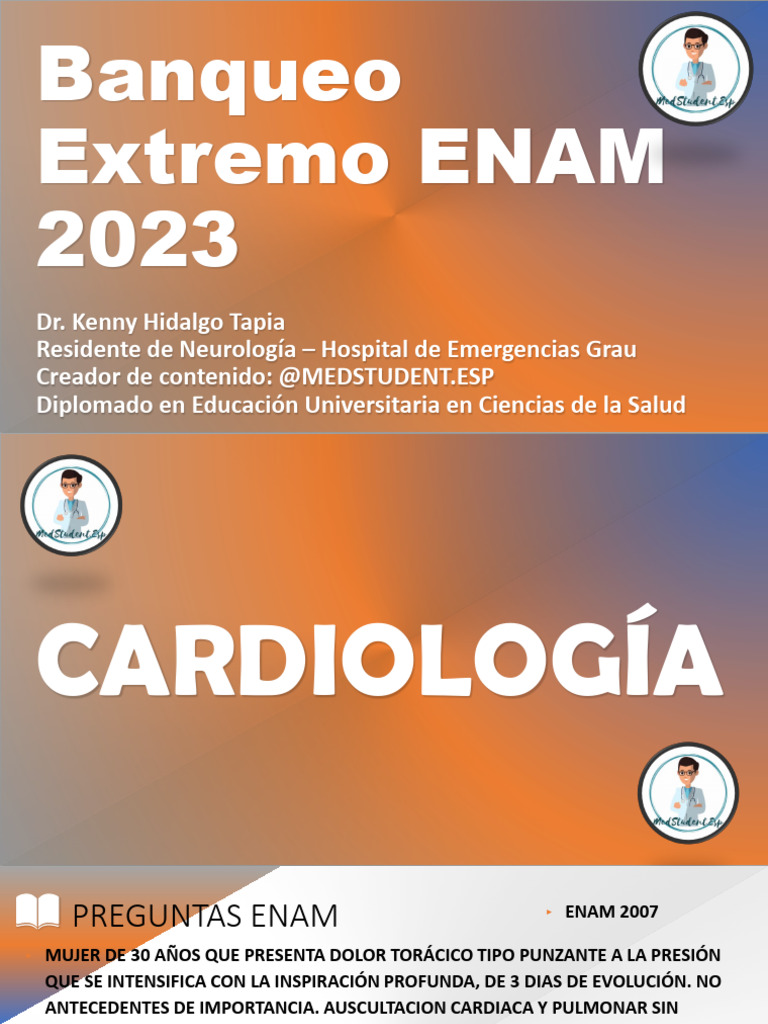Banqueo Extremo ENAM 2023 | PDF | Insuficiencia cardíaca | Electrocardiografia