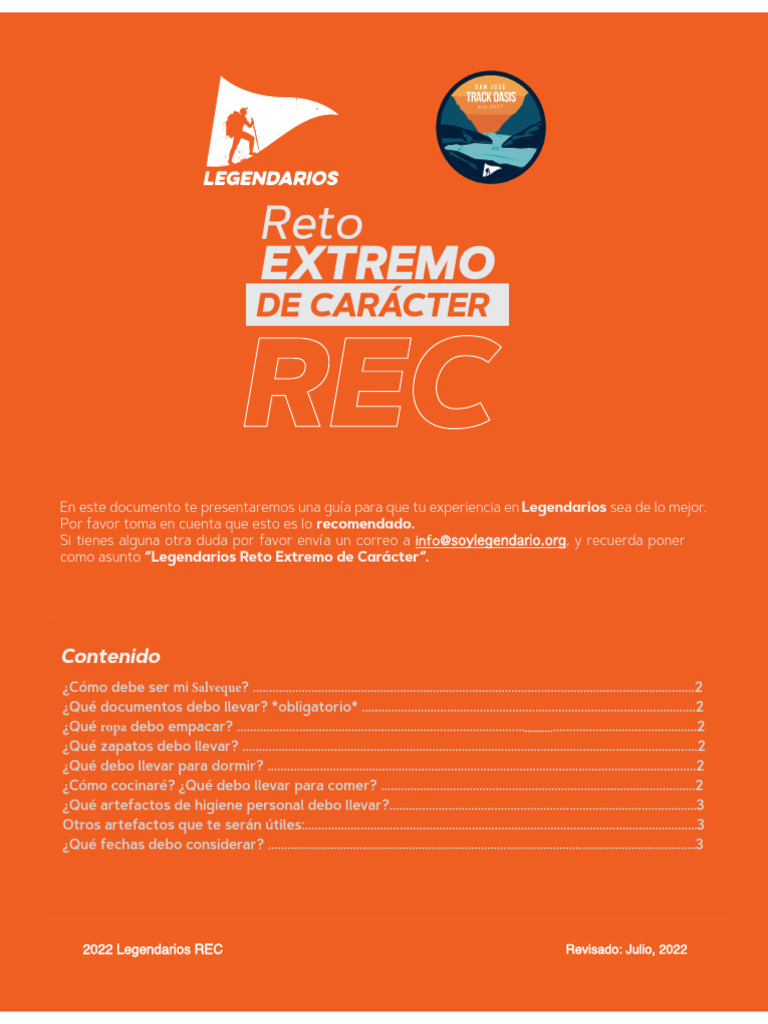 Guía para el Reto Legendarios 2022 | PDF
