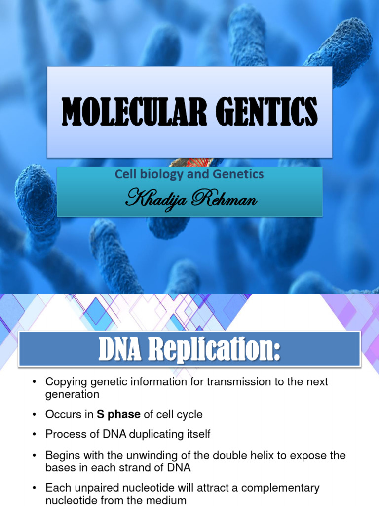 18 Molecular Genetics Dna Replication | Download Free PDF | Dna Replication | Dna