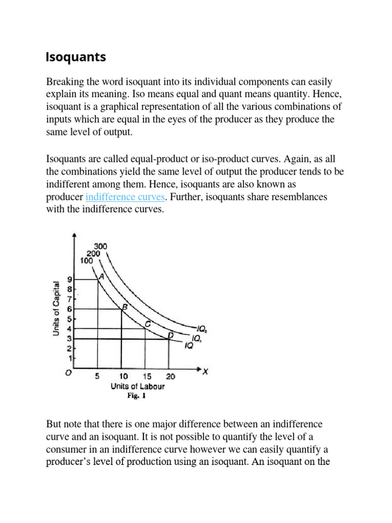 Isoquants Iso Cost Economics | PDF | Economies | Production And ...
