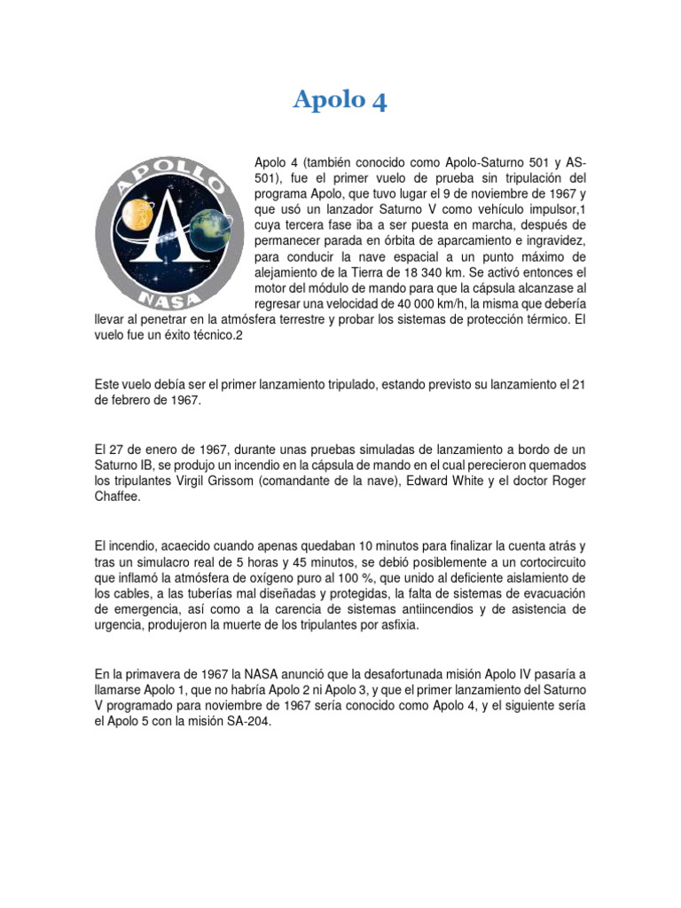Apolo 4 | PDF