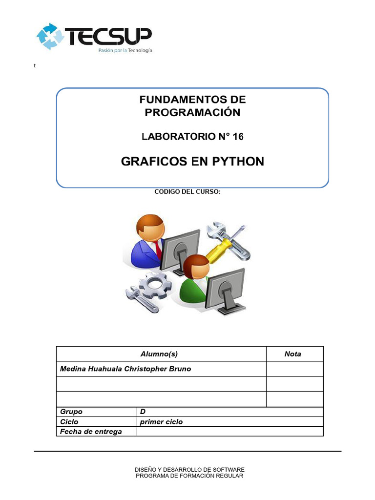 Lab 16 - Graficos con Python.docx | PDF | Programación de computadoras | Laboratorios