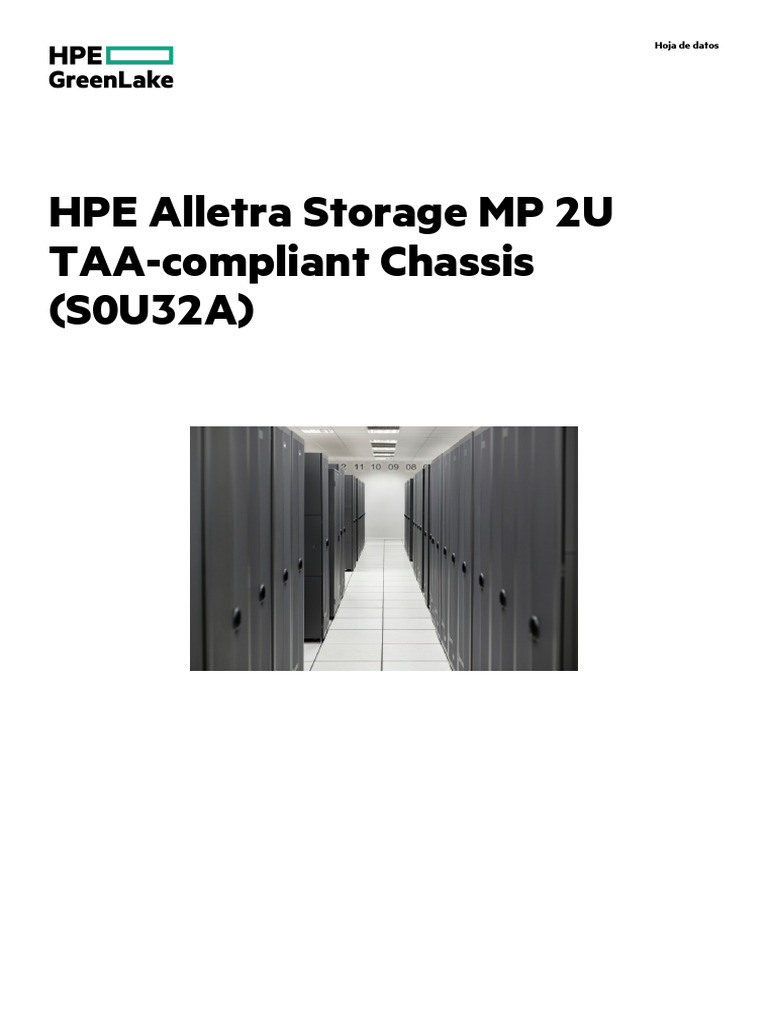 HPE Alletra Storage MP 2U TAA-compliant Chassis-PSN1014731740CLES | PDF ...