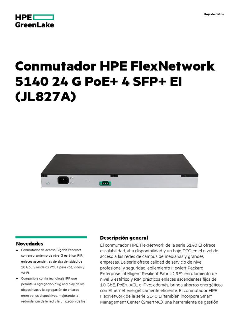 HPE Comware Switch 24G PoE | PDF | Conmutador de red | Enrutador ...