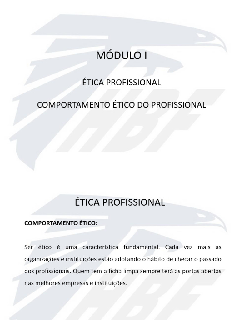 Etica Profissional Pdf Comportamento