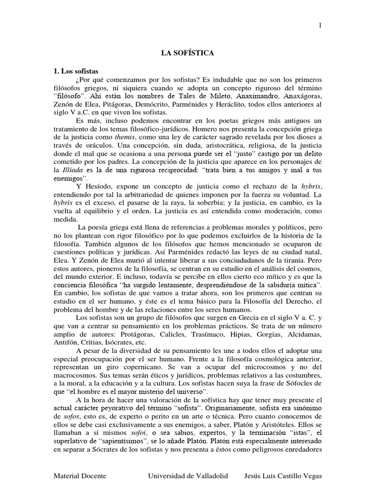 Introducción a la Sofística | PDF | Platón | La Ley natural