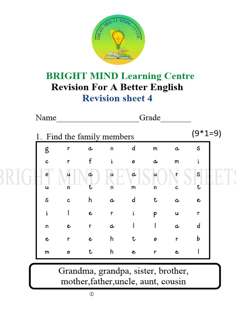 Revision For A Better English 4 | PDF
